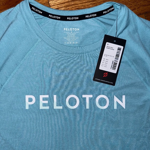 Peloton | Shirts | Peloton Mens Blue Tech Short Sleeve Relaxed Fit ...
